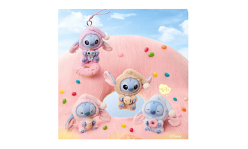 Miniso Top Toy Disney Stitch Eating Something Before Sleep Plush ...